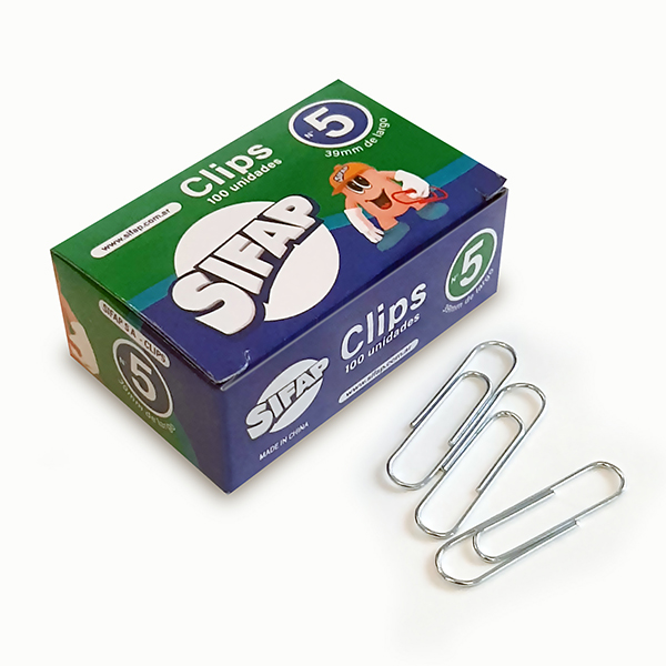Broches clips Sifap N° 5 x 100 unidades – Smcomercial